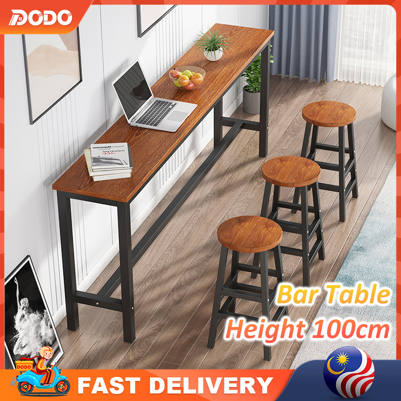 DO H100cm Bar Table Set Long High Table Home Kitchen Balcony Coffee ...