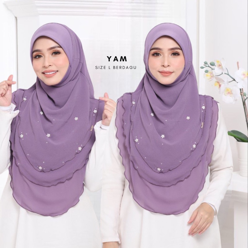 𝗣𝗢𝗦𝗧 𝗧𝗢𝗗𝗔𝗬 Size L XL 2XL Tudung Sarung Nuhaa 3 Layer Tudung Sarung ...