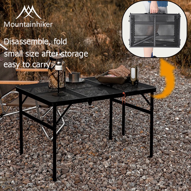 MOUNTAINHIKER outdoor camping aluminum mesh table foldable and liftable ...