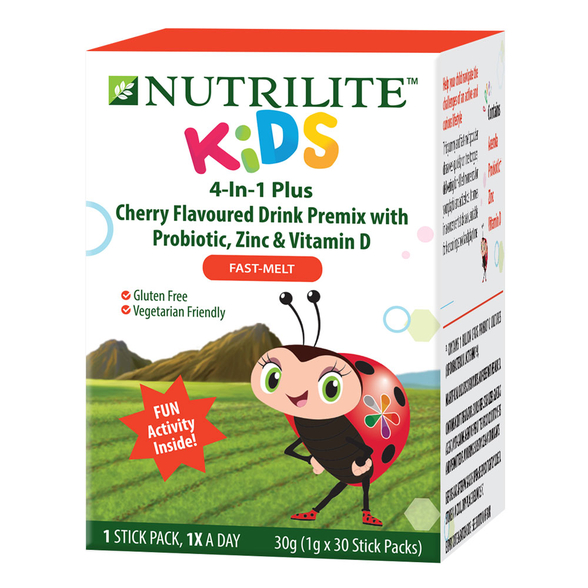 KIDS 4-IN-1 DRINK PREMIX WITH PROBIOTIC, ZINC & VITAMIN C ( CHERRY ...