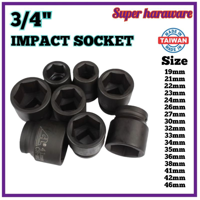 3/4" 19mm-46mm 6PT GERMANY EXTRA LONG IMPACT DEEP SOCKET/IMPACT DEEP SOCKET SET/socket wrench ...