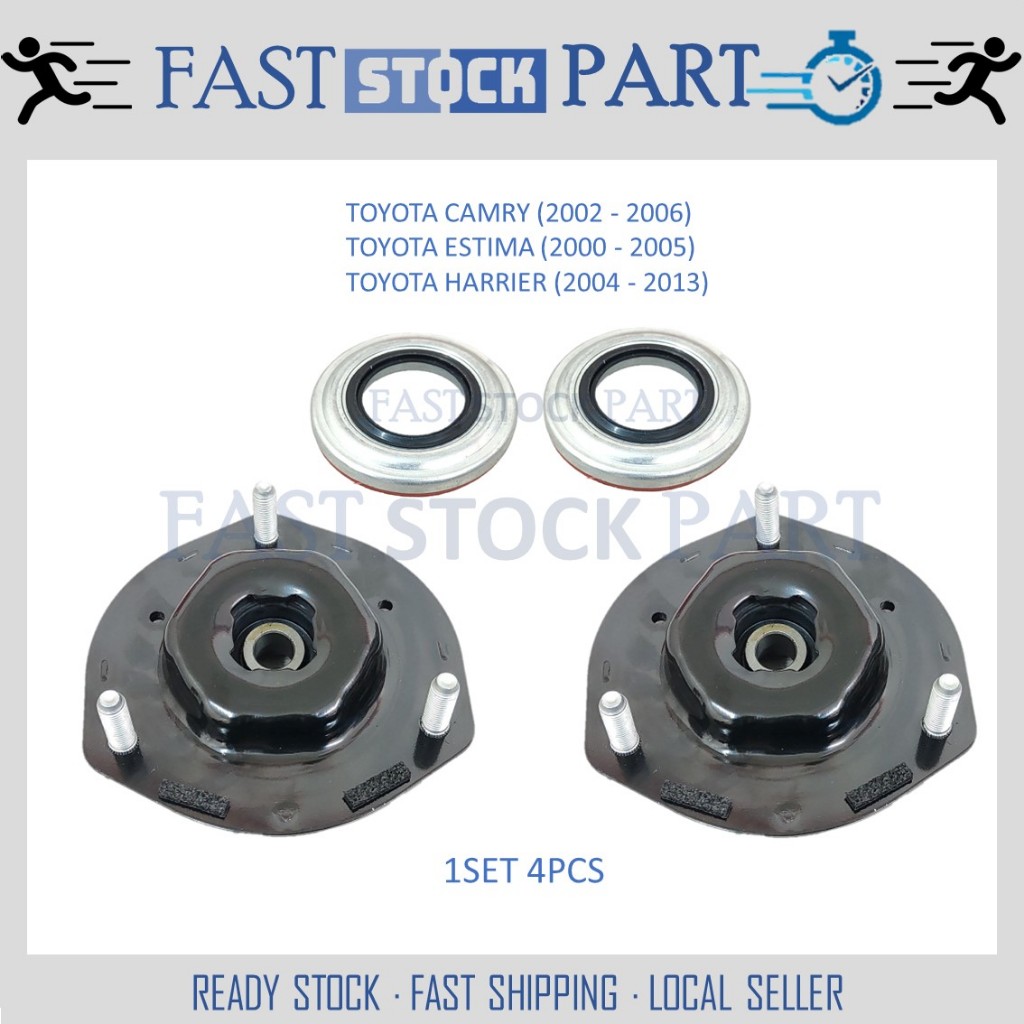 1SET 4PCS FRONT ABSORBER MOUNTING & BEARING -TOYOTA CAMRY ACV30/ACV31,ESTIMA ACR30/ACR40/MCR30 ...