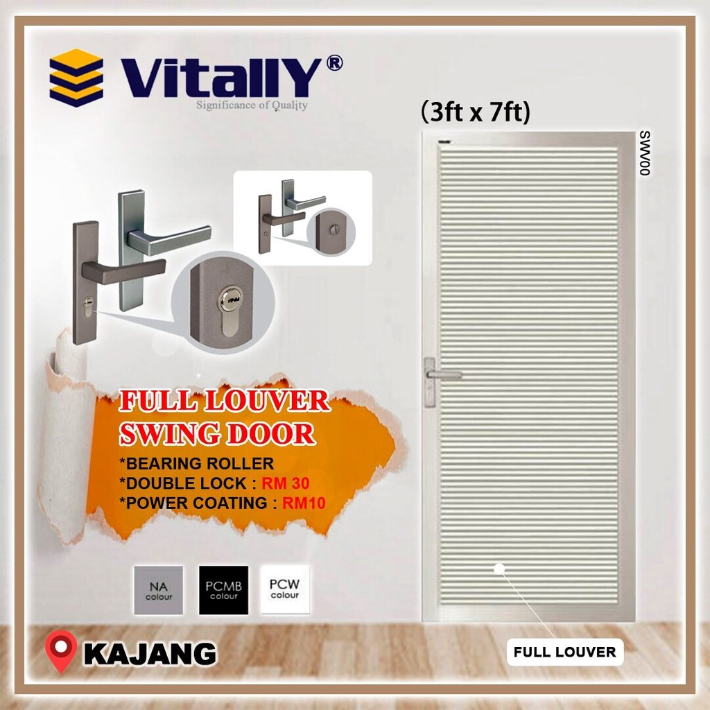 Pre Order Vitally Full Louver Bi Fold Door Bi 2 Door Swing