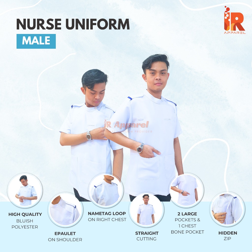 [ MALE ] NURSE UNIFORM / UNIFORM NURSE LELAKI | Shopee Malaysia