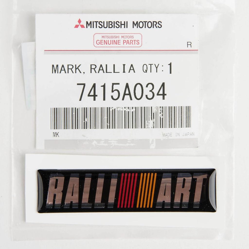 Genuine Mitsubishi Motors Ralliart Emblem 67 X 16mm Part# 7415A034 Made ...