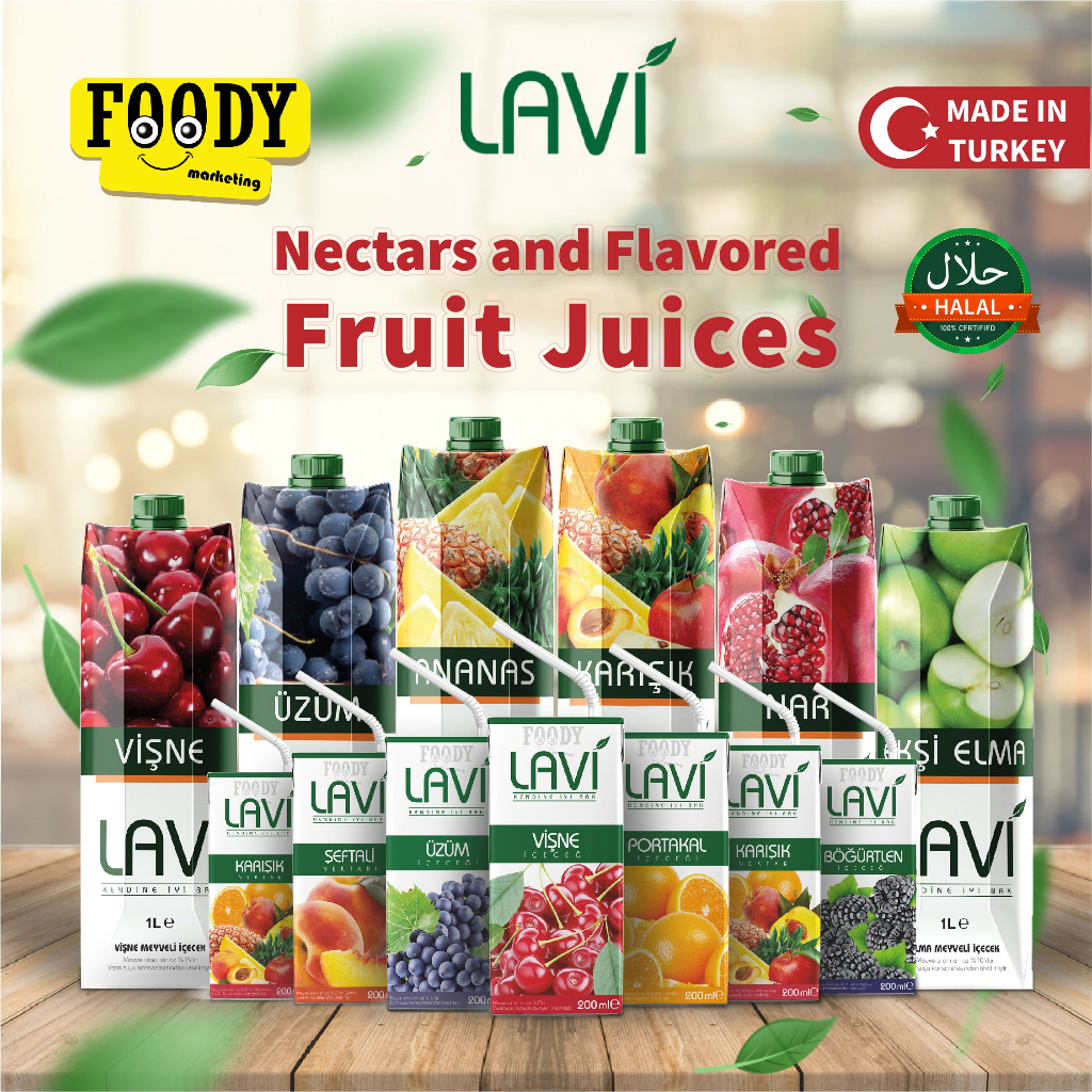 LAVI Assorted Juice Flavors Natural Jus Fruit Juice (200ML / 1000ML ...