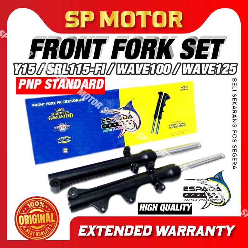 100% ORIGINAL ESPADA FRONT FORK SET FOR Y15ZR / Y15 V1 V2 / SRL115-FI ...