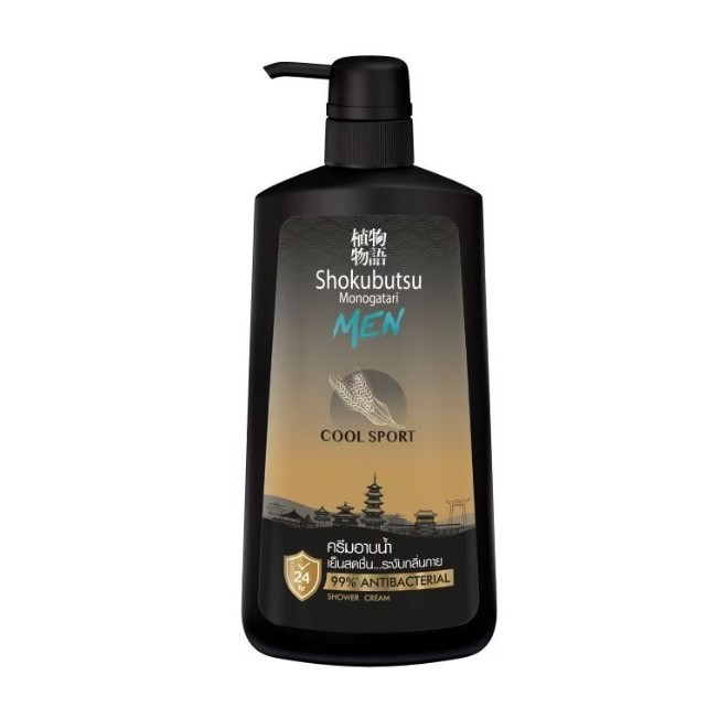 SHOKUBUTSU MONOGATARI FOR MEN SHOWER CREAM Cool Sport 500 ml | Shopee ...