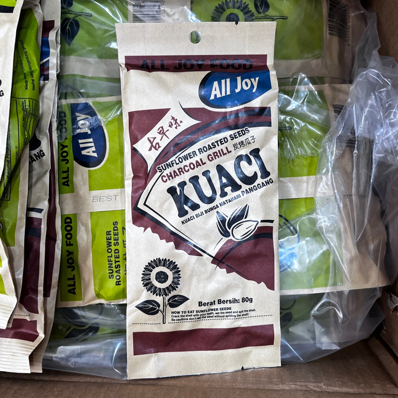All joy kuaci charcoal / seasalt 80g/200g 古早味瓜子 炭烤/海盐 Hogomas Kuaci ...
