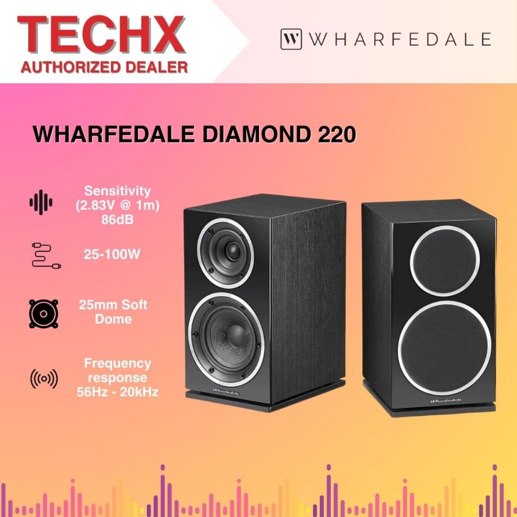 Wharfedale Diamond 220 Bookshelf HiFi Loudspeakers | Shopee Malaysia