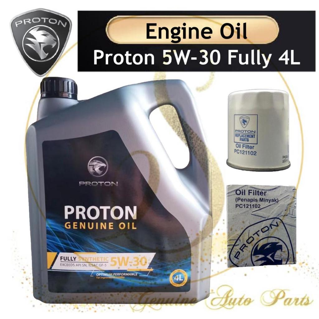 (100% ORIGINAL) Proton 5w30 5W-30 4L Fully Synthetic Engine Oil SN 4L ...