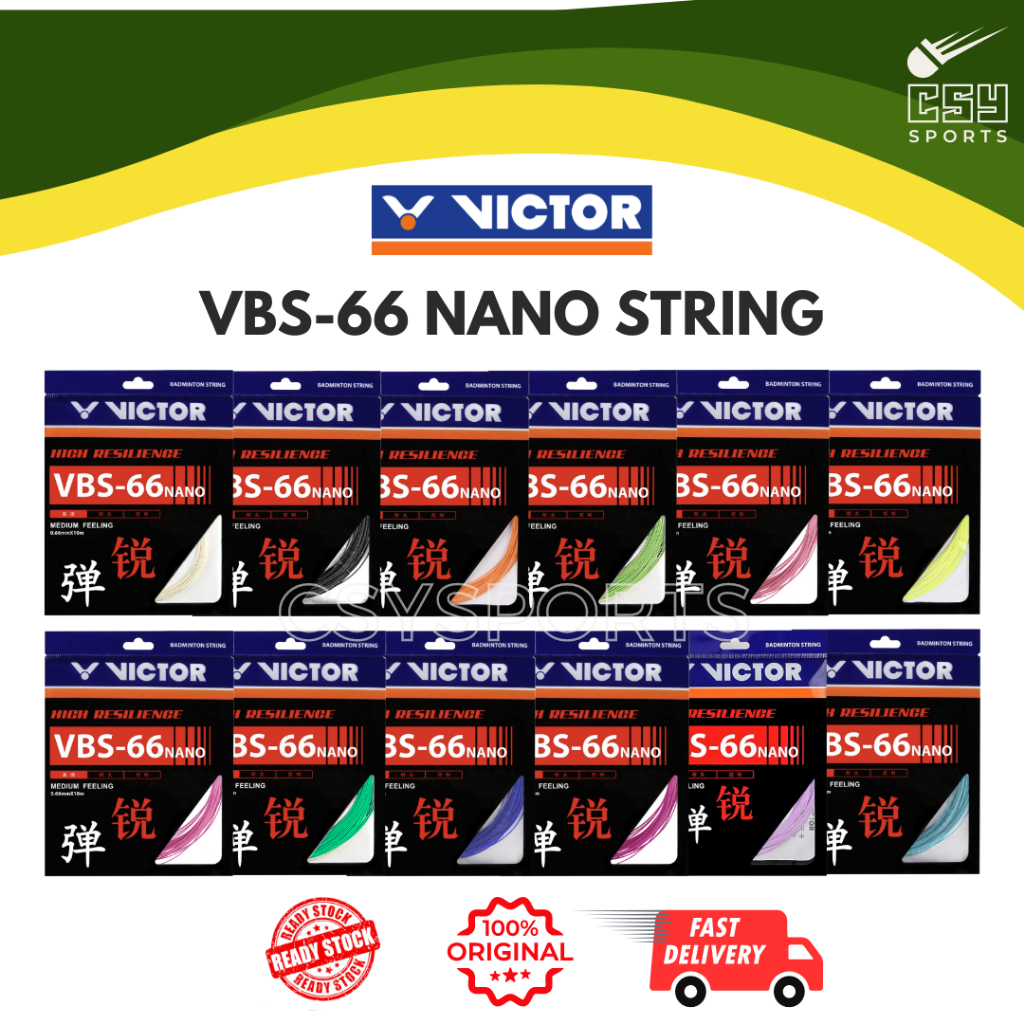 [100% ORI] VICTOR Badminton String VBS-66 Nano (used by Lee Zii Jia, Tai Tzu Ying) | Shopee Malaysia