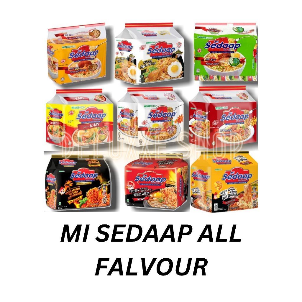 MI SEDAAP ALL FLAVOUR [1 PACK=5PCS OF MEE] | Shopee Malaysia