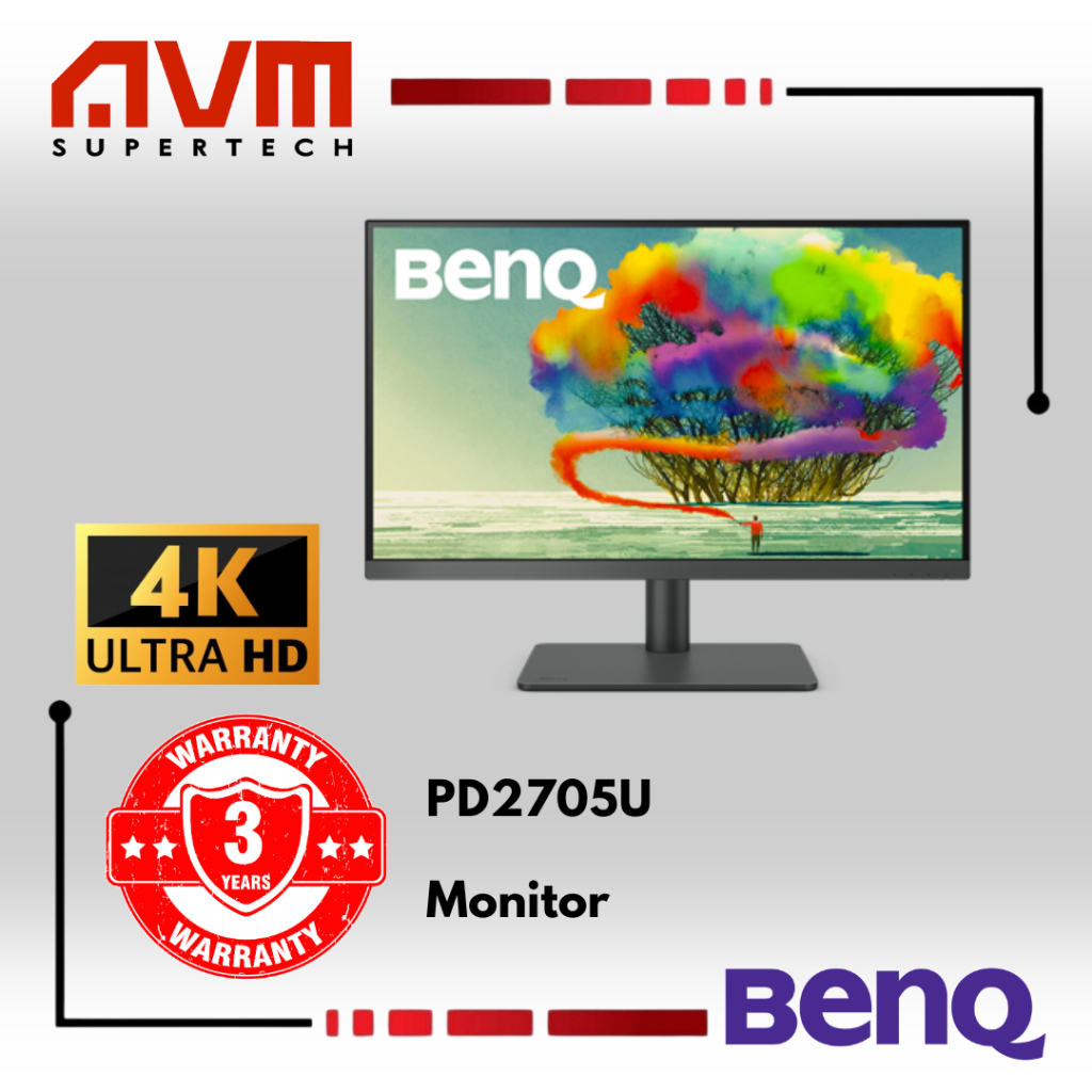 AVM BENQ PD2705U 27 inch 60Hz 3840x2160 4K UHD Monitor | Shopee Malaysia