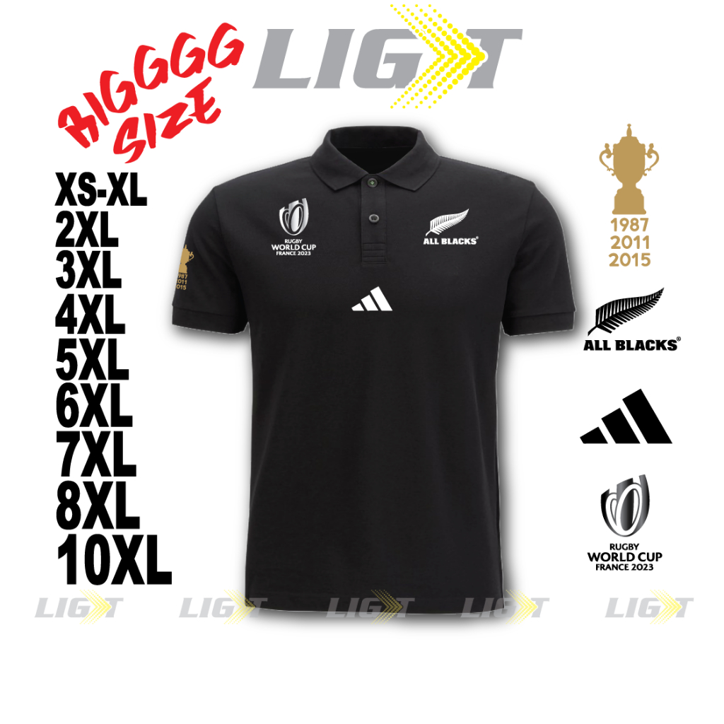 Plus Size ALL BLACKS RUGBY Collar Shirt 10XL 8XL 7XL 6XL 5XL Big Size ...