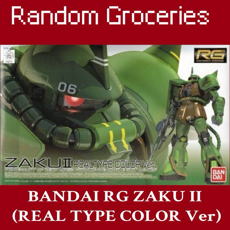 BANDAI RG ZAKU II (REAL TYPE COLOR Ver) GUNDAM | Shopee Malaysia