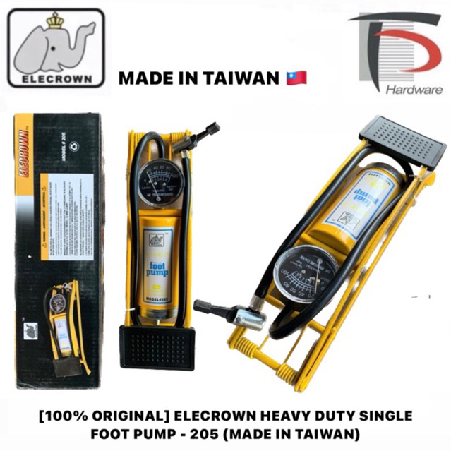 [100% ORIGINAL] ELECROWN HEAVY DUTY SINGLE FOOT PUMP - 205 (MADE IN ...