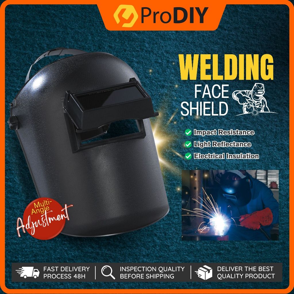 Welding Face Shield Head Face Cover Adjustable Angle Helmet Eye ...