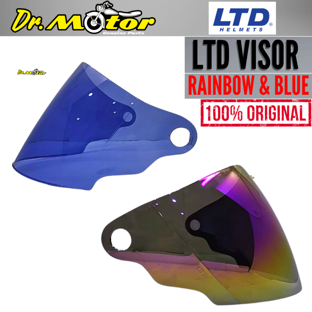 LTD VISOR Blue Rainbow Iridium Bintang Hitam Star Putih Purple Black ...