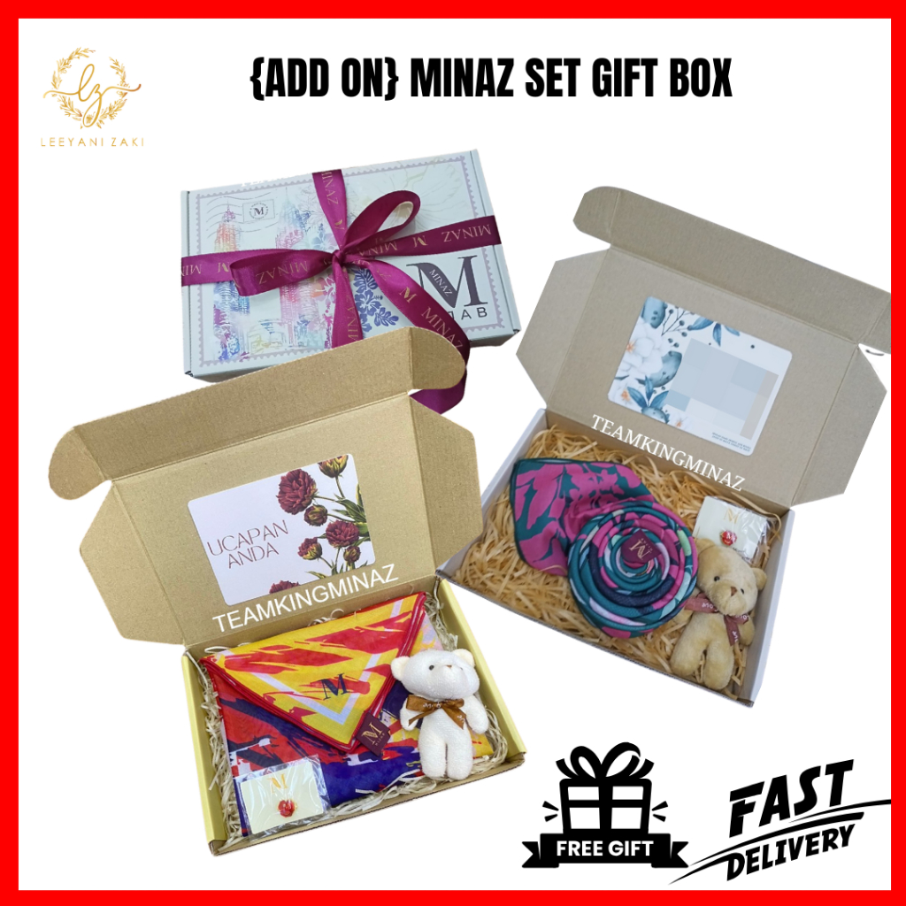 [ADD ON] Set Surprise Gift Box MINAZ HIJAB Tanpa Tudung | Shopee Malaysia
