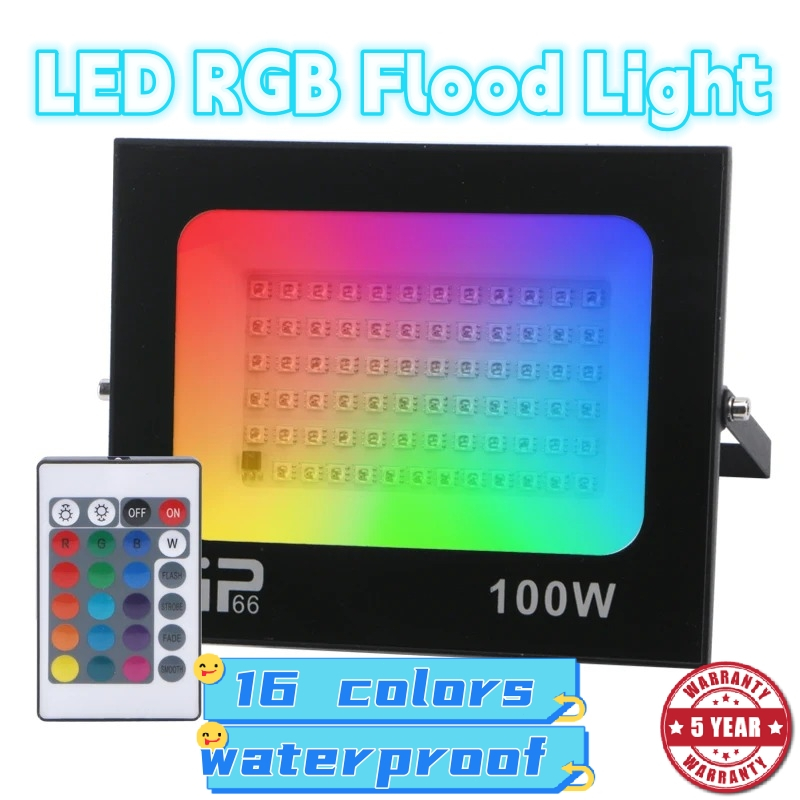 💡Ready Stock💡200W Outdoor Lighting RGB Flood Light IP65 Waterproof ...