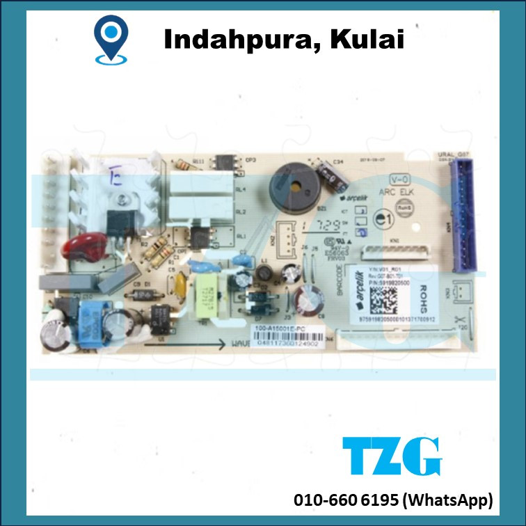 ORIGINAL BEKO REFRIGERATOR MAIN CONTROL PCB 5919820500 RDNT230I50VZP ...