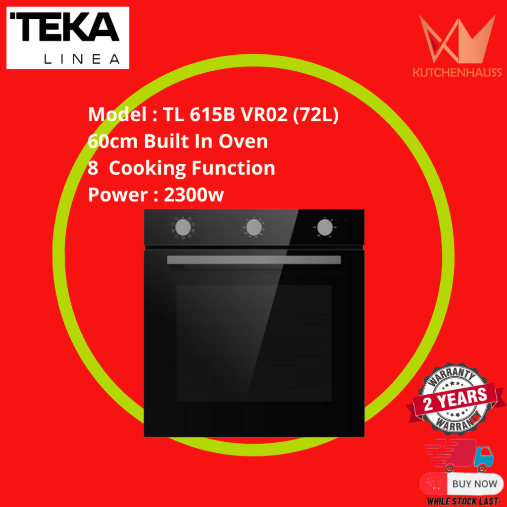 TEKA Linea 60cm Built In Oven TL 615B VR02 (72L) / We will arrange own ...