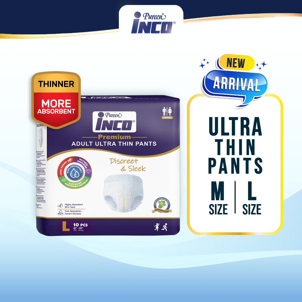 Pureen INCO Premium Adult Ultra Thin Pants (Pull-up) | Shopee Malaysia