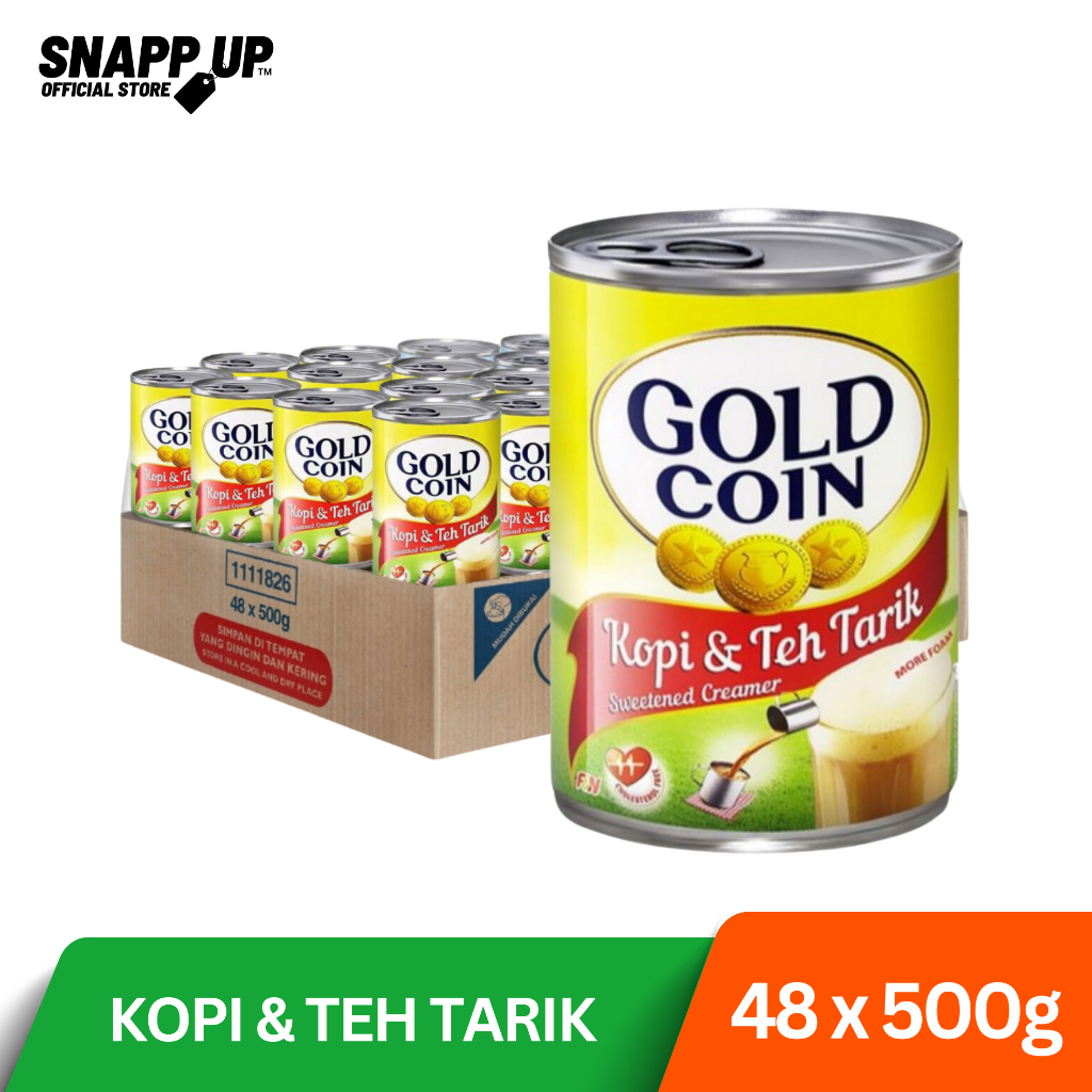 Gold Coin Kopi & Teh Tarik/Sweetened Creamer 500g x 48 | Shopee Malaysia