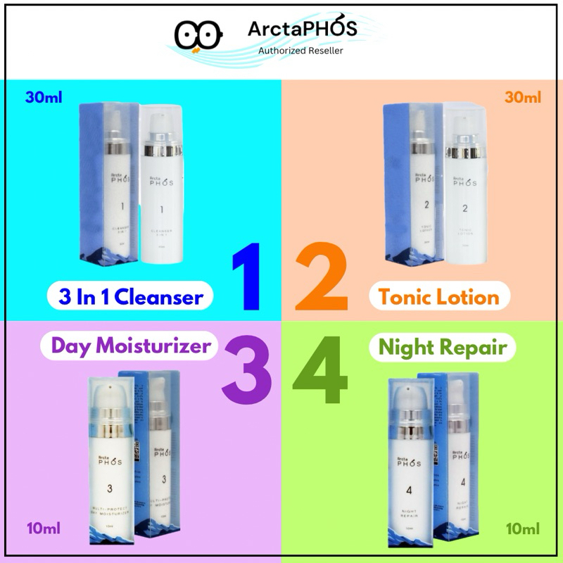 ArctaPHOS Trial Kit / Starter Kit (Cleanser 3 In 1, Tonic Lotion, Day ...
