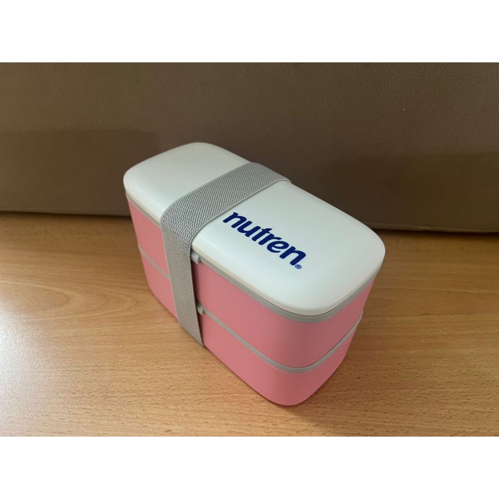 2 Tier Bento Box 18cm x 9cm (Nutren) - Pink/Yellow/Blue | Shopee Malaysia