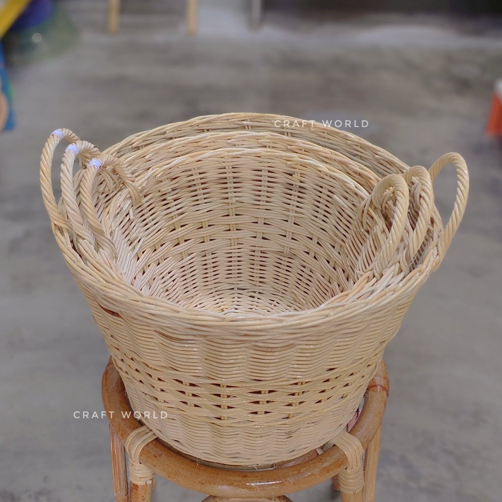 Bakul Rotan / Pasu Rotan / Rattan Flower Pot / Rattan Basket | Shopee ...