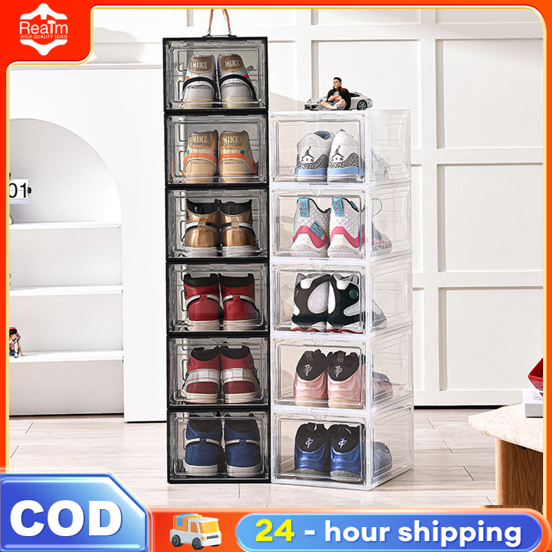 Transparent Shoe Box Superclear/ Kotak Kasut /Stackable Shoes Rack ...