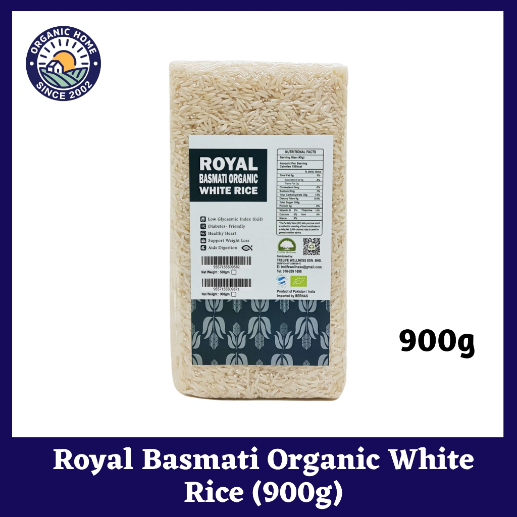 Royal Basmati Organic White Rice 900gm | Shopee Malaysia