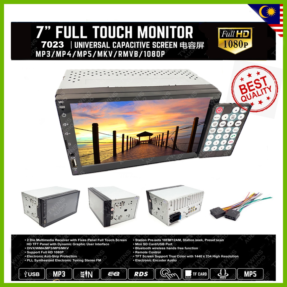 Clearance Stock Double din 7" Player Monitor With MP3 MP4 MP5 1080P ...
