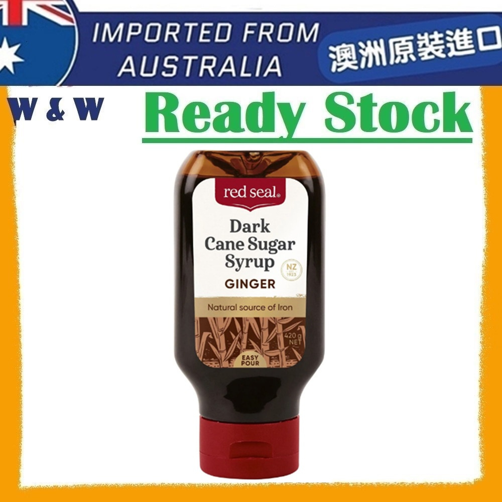 [AUS Import] Red Seal Dark Cane Black Sugar Syrup Ginger Flavour 420g ...