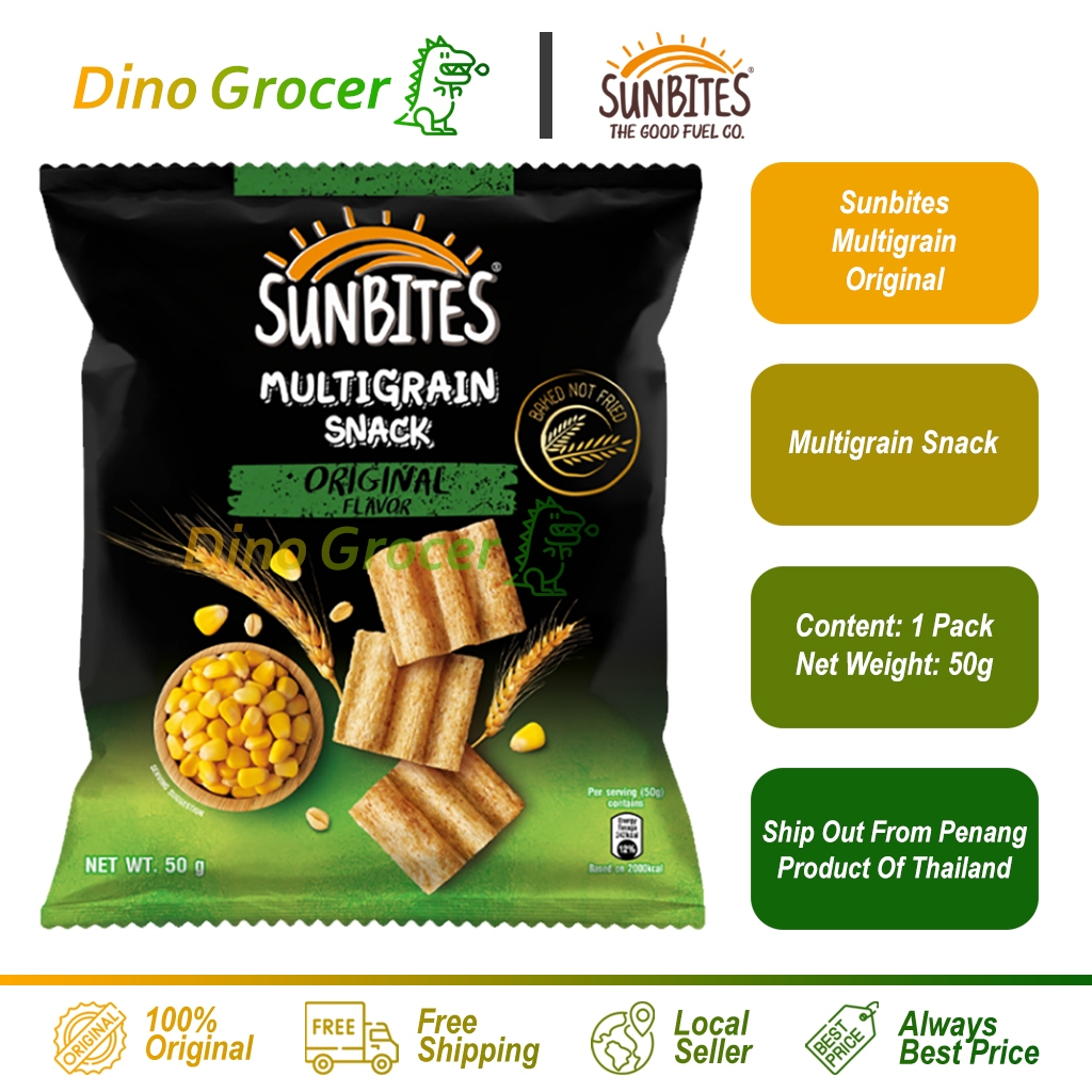 Sunbites Multigrain Snack Original Flavor 50g 阳光谷物片 原味 | Shopee Malaysia