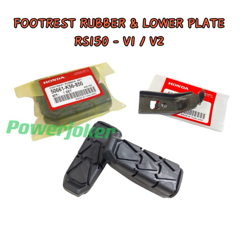 HONDA RS150 V1 V2 - FRONT FOOTREST RUBBER & FOOTREST LOWER PLATE MAIN ...