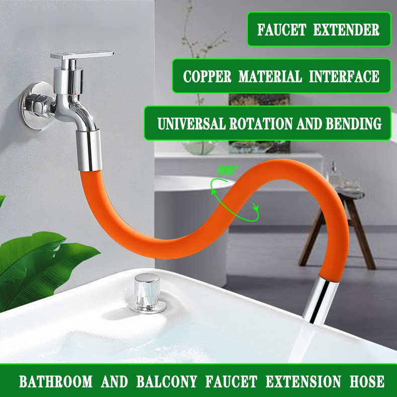 Silicone Flexible Soft Hose Kitchen Faucet Extender Pipe Bathroom ...