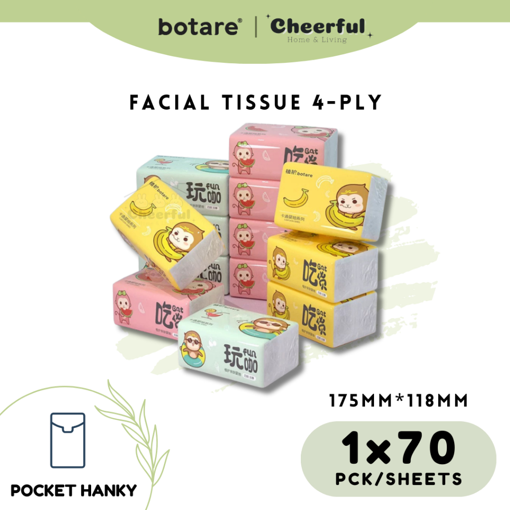 Botare Cartoon Series Soft Facial Tissue 4ply 70pulls x 4ply=280pcs ...