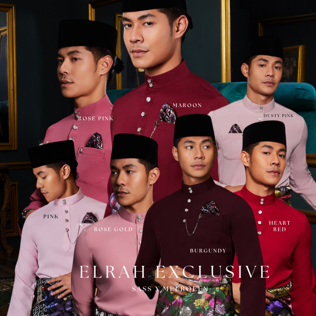 BAJU MELAYU ELRAH EXCLUSIVE ULTIMATE 2.0 (2024) RED & PINK EDITION ...