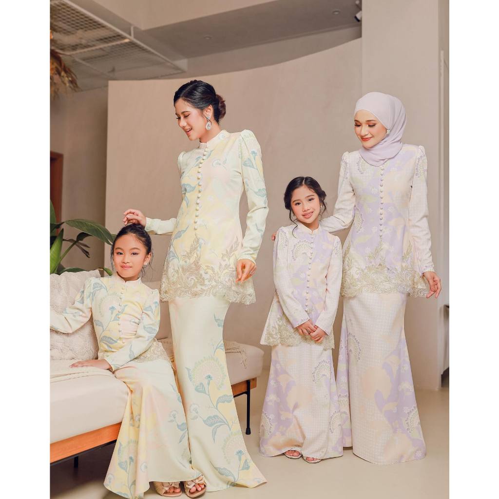 LAVISH LEBARAN 2024 NEW COLLECTION RAYA MOM & KIDS VINNA KURUNG KEBAYA BAJU KURUNG RAYA 2024 ...