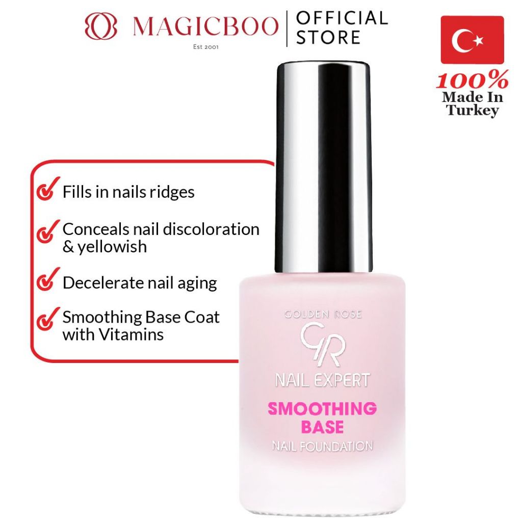 Magicboo Golden Rose Smoothing Base Nail Foundation (11ml) | Shopee ...