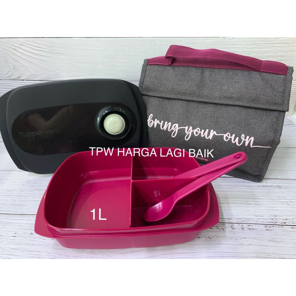 Tupperware BYO Microwaveable Lunch Set with Cutlery / Set Bekal Dengan ...
