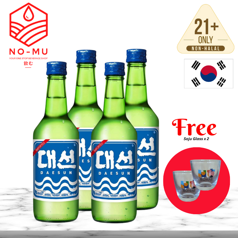 Daesun Soju (360ML) x 4 [Free Soju Glass x 2] | Shopee Malaysia