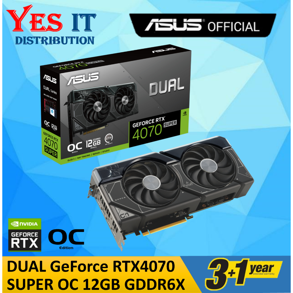 Asus Dual GeForce RTX4070 OC / RTX4070 SUPER / RTX4070 SUPER OC Black ...