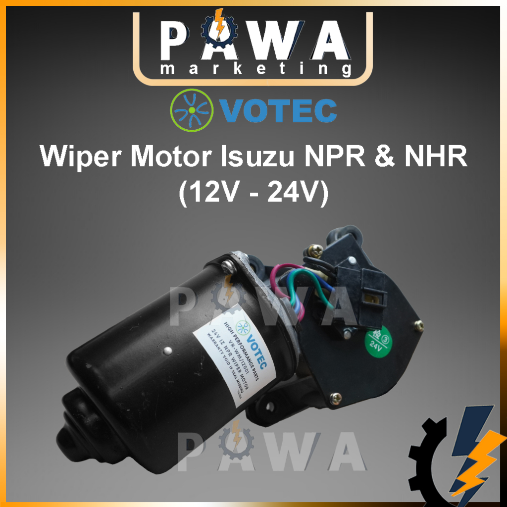 Pawa Votec Isuzu Hicom NHR 12V NPR 24V Front Wiper Motor Depan Wiper ...