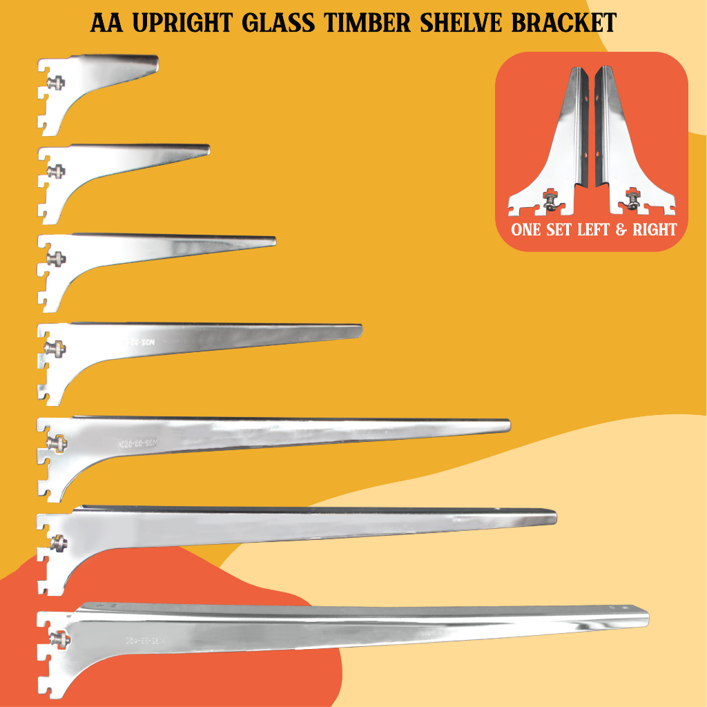 JME Ready Stock AA Upright Display System Timber Shelf Bracket 35cm ...