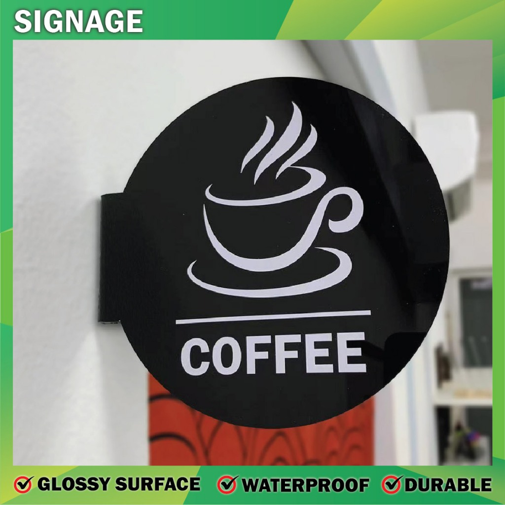 Signage Acrylic Pop Up Sign Circle / Coffee / Pantry / Laundry - WA29 ...