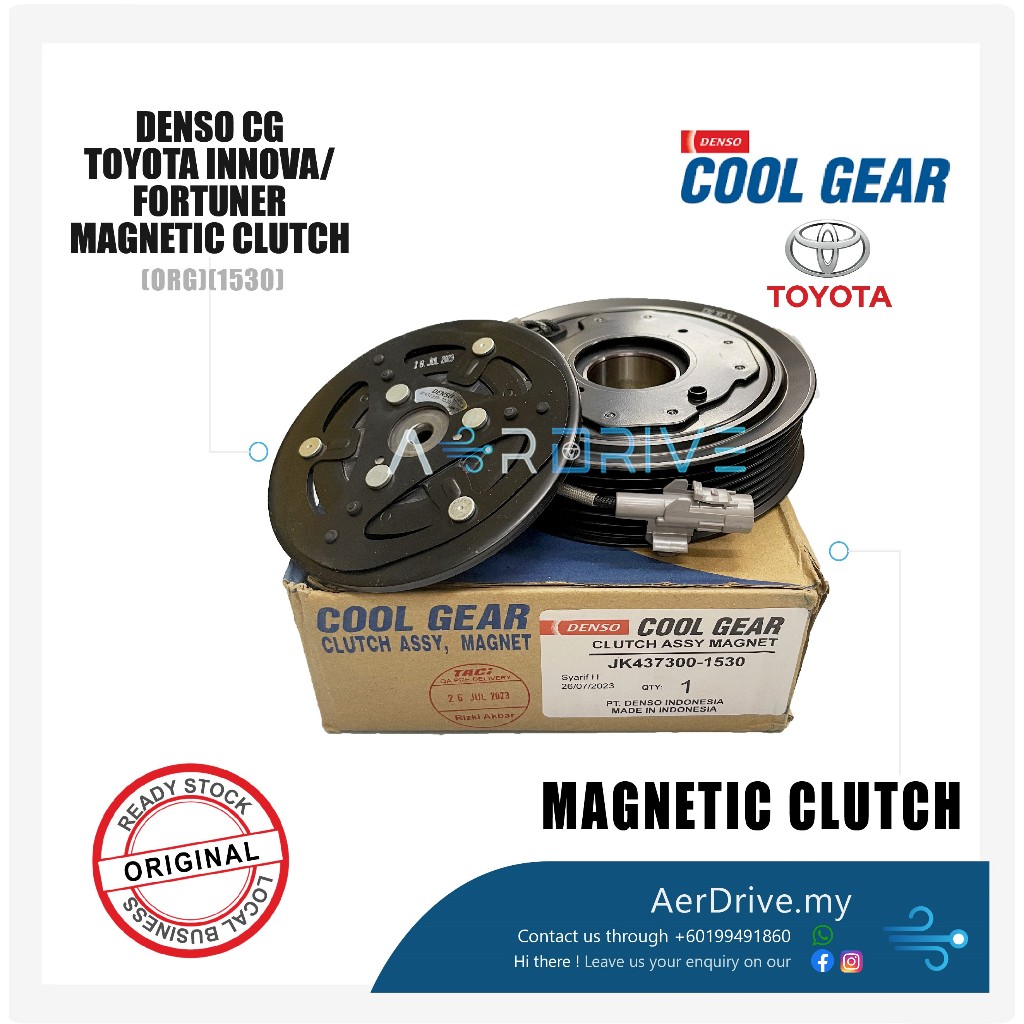 DENSO COOLGEAR TOYOTA INNOVA/ FORTUNER MAGNETIC CLUTCH (1530)(ORG ...